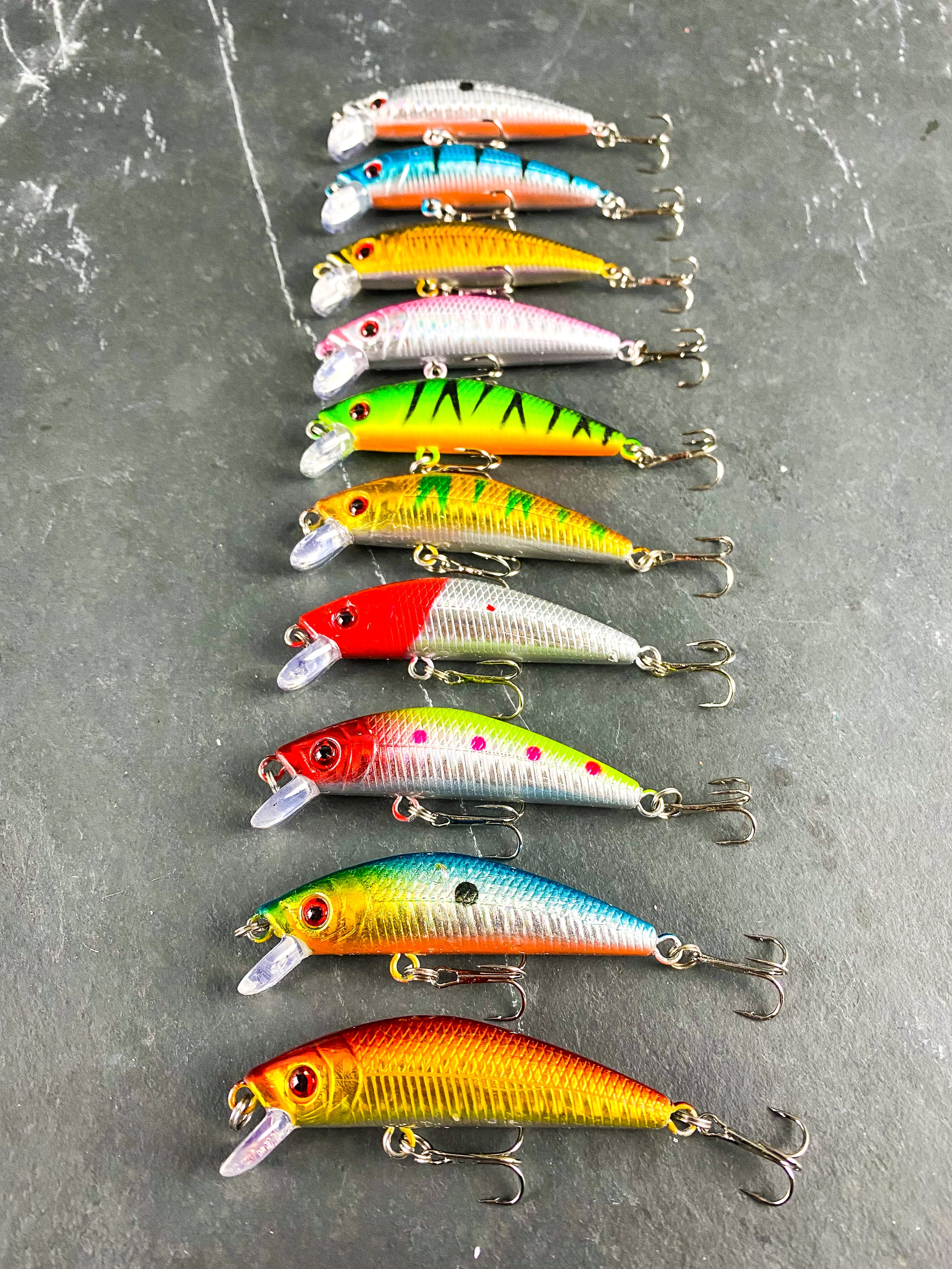 *NEW* Rattling Floating Hard Crankbait Fishing Lure Set (10pcs ...